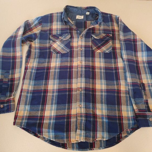 Sears | Shirts | Vintage Sears Plaid Collared Flannel Shirt Button Up ...